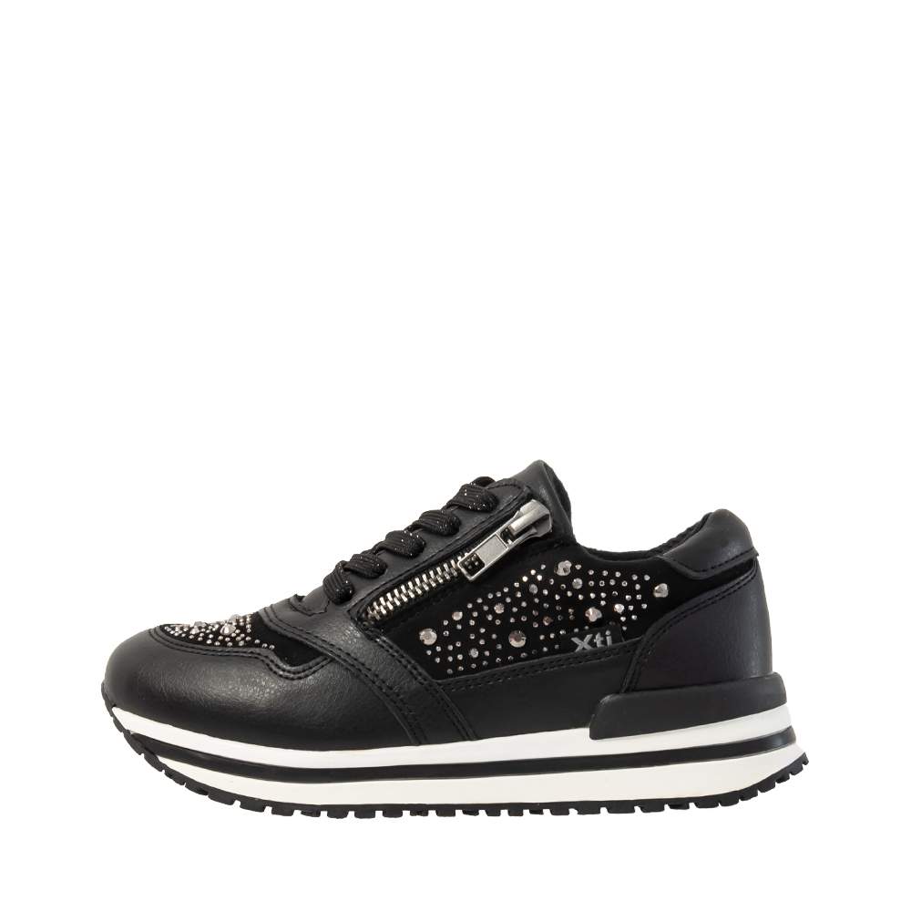 XTI KIDS 56946 SNEAKERS ΜΕ STRASS ΜΑΥΡΑ | Topshoes.gr