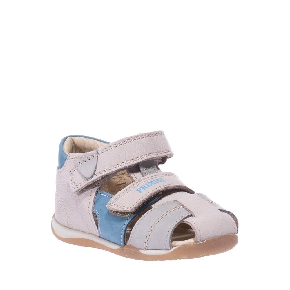 PRIMIGI 1910611 GRAY CLOSED LEATHER SANDALS | Topshoes.gr
